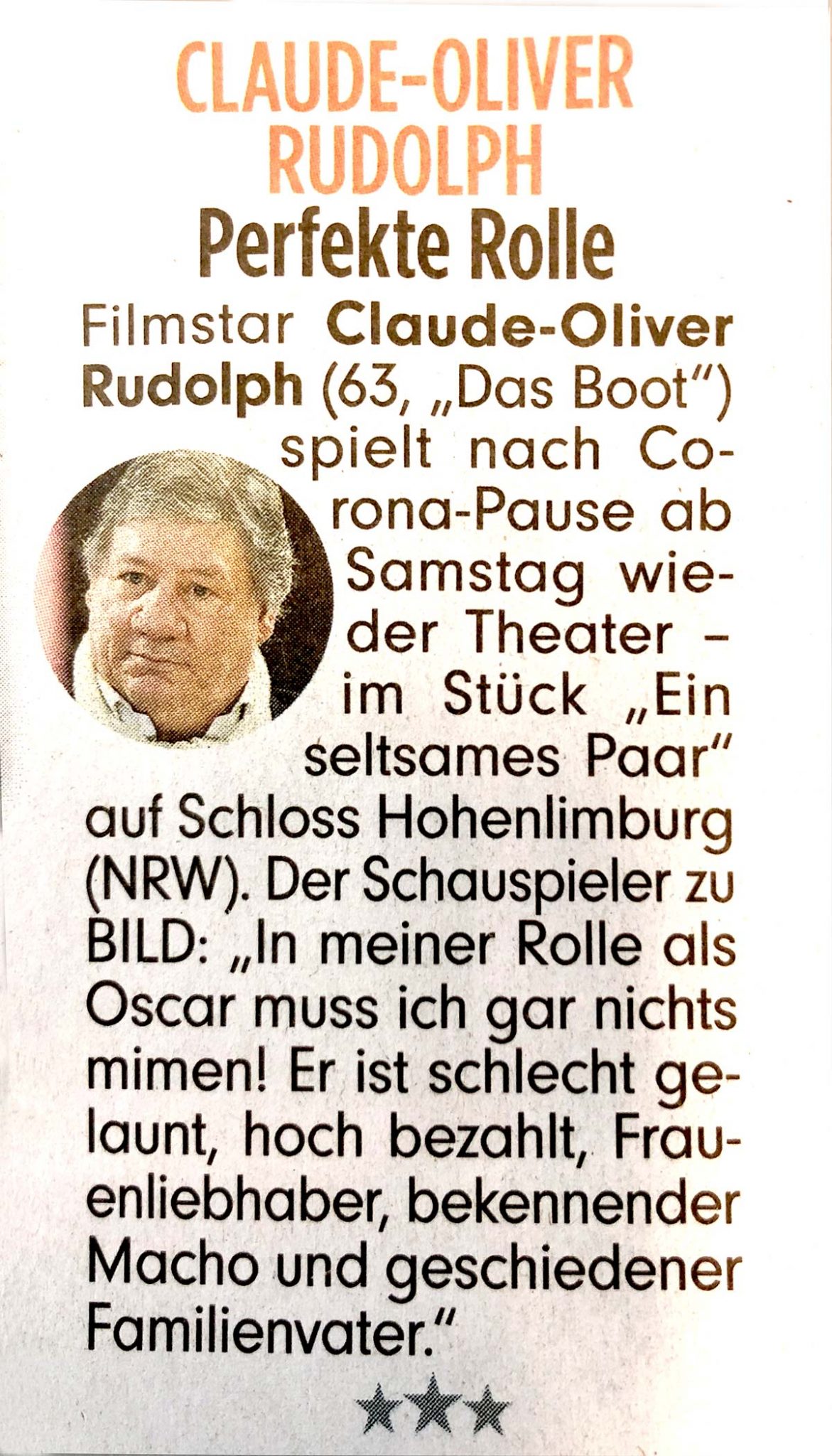 Claude-Oliver Rudolph – Schauspieler, Produzent, Drehbuchautor und ...